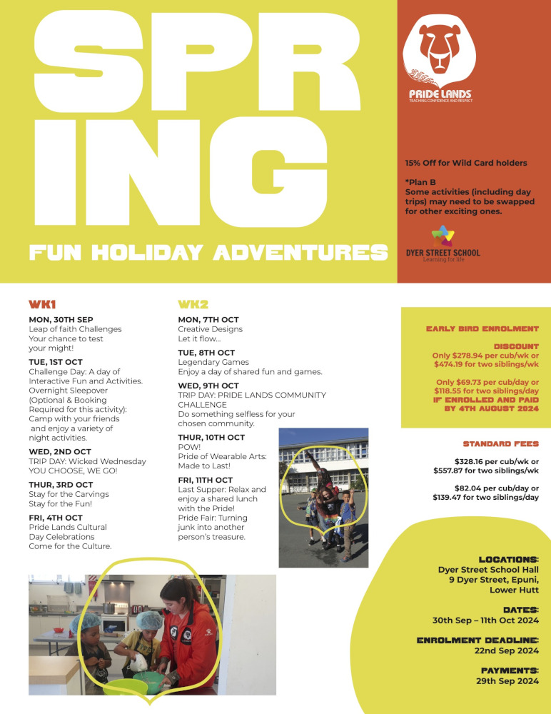 Holiday Programmes - Pride Lands Childcare